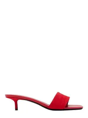 Loulou De Saison Textu Sara Fina Mules Red