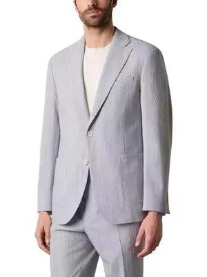 Brooks Brothers Seersucker Single-breasted Blazer - Blue