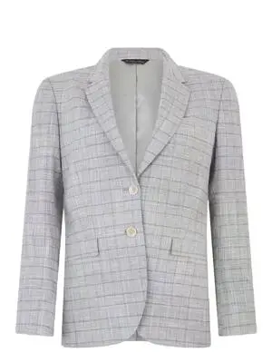 Brooks Brothers Glen Plaid Single-breasted Blazer - Grey