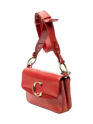 Chloé Small C Shoulder Bag - Red