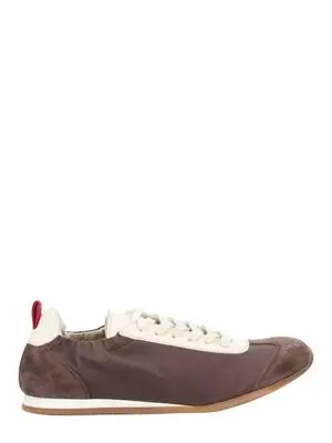 UMA WANG Suede Panelled Trainers - Brown