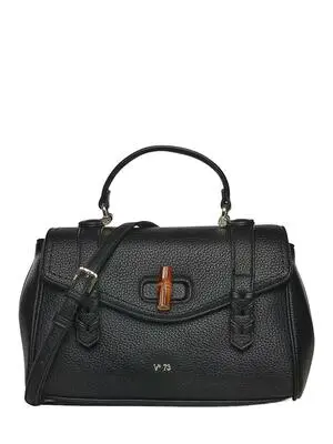 V°73 Beatrice Shoulder Bag With Bamboo Clasp - Black