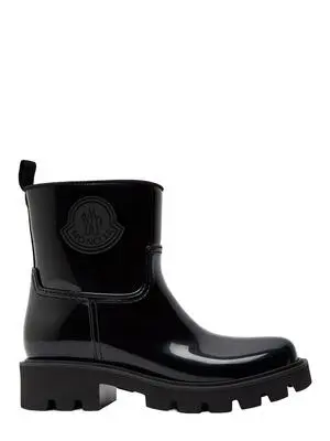 Moncler Kickstream Logo-appliquéd Rain Boots - Black
