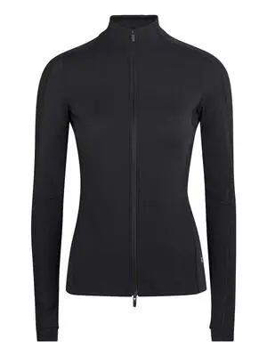 On Studio Stretch-nyl Jacket With Mock Neck And Thumbholes - Black