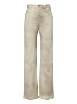 Loewe Loewe Wide-Leg Jeans In Light Grey Beige