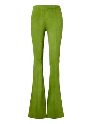 Stouls Gege Suede Flared Trousers - Green