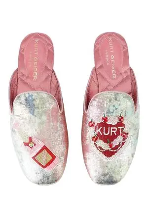 Kurt Geiger Logo-detail Mules - Silver