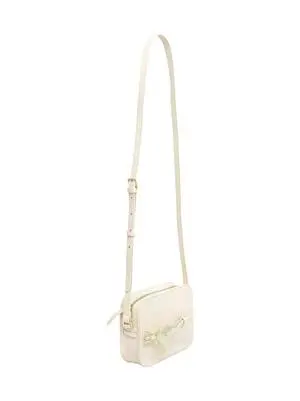 Patrizia Pepe Fly Plaque Crossbody Bag - Neutrals