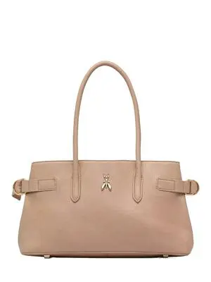 Patrizia Pepe Buckle Detail Tote Bag - Neutrals