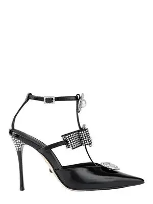 Kurt Geiger Embellished Pointed Toe Gladiator Pumps - Black
