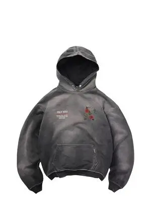 REPRESENT Guns N' Roses Floral Print Hoodie - Grey