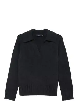Arch4 V-neck Collared Cashmere Sweater - Blue