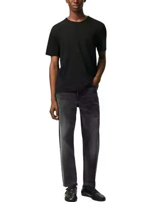 AMI Paris Cotton Tapered Fit Jeans - Grey