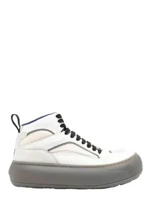 Moschino High Top Sneakers With Logo Detail - White