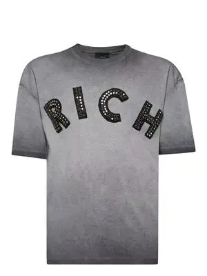 John Richmond Embellished-logo T-shirt - Grey