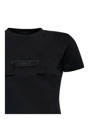 John Richmond John Richmond Crew Neck T-Shirt With Embroidered Detail Black