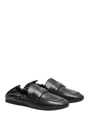 Marc Jacobs Logo Plaque Leather Loafers - Black