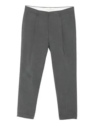 BRIGLIA 1949 Pleated Trousers With Cuffed Hem - Grey