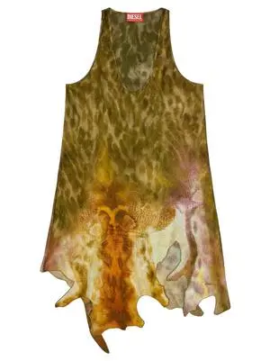 DIESEL® D-ahiul Printed Mini Dress - Green