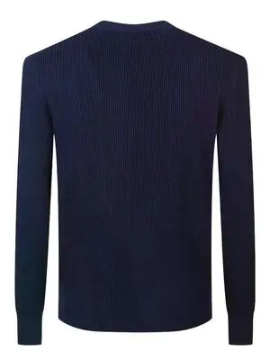 BALLANTYNE Argyle Crew-neck Sweater - Blue