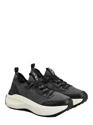 TOD'S Tod's Panelled Lace-Up Sneakers Grey