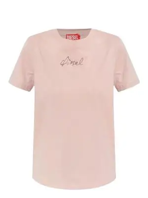 DIESEL® Rhinestone Embellished T-shirt - Pink