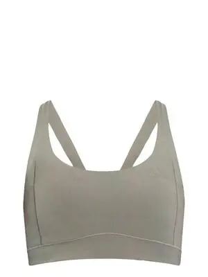 Adidas X Entire Studios Optime Logo-detail Sports Bra - Neutrals