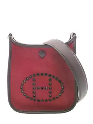 Hermès Toile And Swift Neo Evelyne Tpm Crossbody Bag - Red