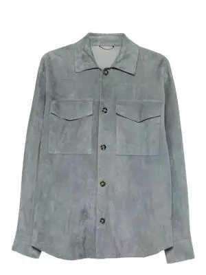 LARDINI Buttoned Pocket Shirt - Grey