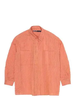 Bimba Y Lola Striped Chest Pocket Shirt - Orange