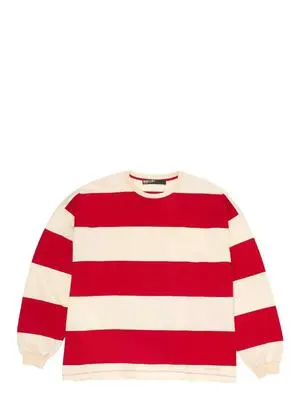 Bimba Y Lola Striped Balloon Sleeve T-shirt - Red