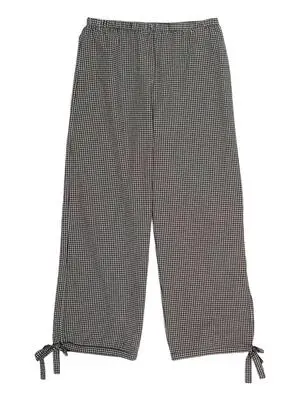 BIMBA Y LOLA Bimba Y Lola Gingham Pattern Cuff-Tie Trousers