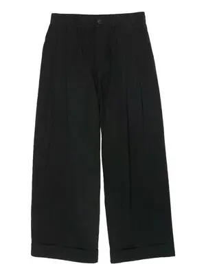 Bimba Y Lola Wide-leg Trousers With Button Closure - Brown