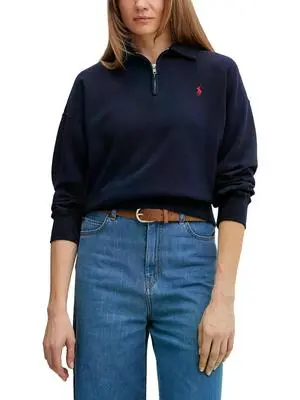 Polo Ralph Lauren Polo Ralph Lauren Embroidered Zip Sweatshirt Grey