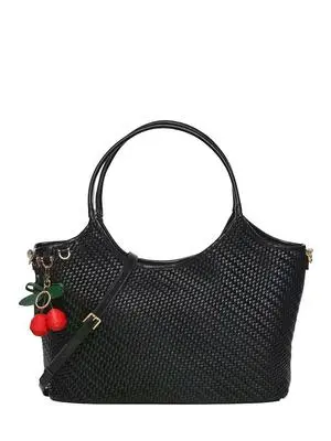 V°73 Zelda Woven Shoulder Bag Black
