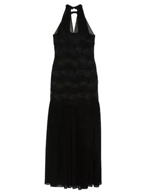 TWINSET Halterneck Lace Dress - Black