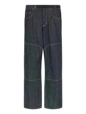 Gramicci Double-knee Belted Jeans - Blue