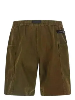 Gramicci Cotton Bermuda Shorts With Elasticated Waistband - Green