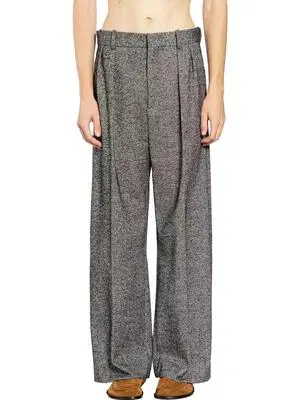 Loewe Wide-leg Pleated Trousers - Grey