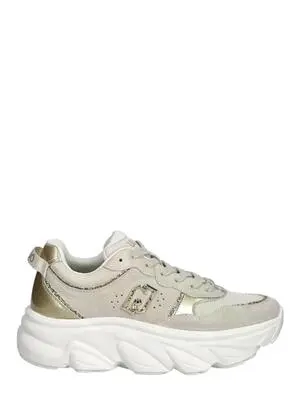 Liu Jo Logo Appliqué Lace-up Sneakers - Neutrals