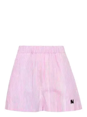 MSGM Striped Cotton Shorts - Pink