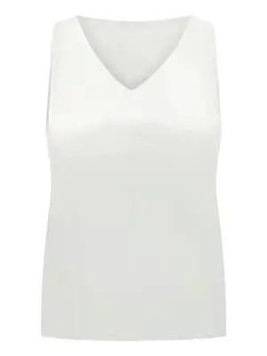 Emporio Armani Sleeveless V-neck Top - Neutrals