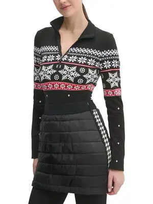 NEWLAND Isabeau Jumper With Snowflake Print - Black
