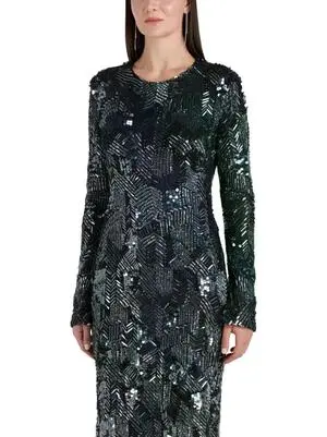 ILTA Sequin-embellished Maxi Dress - Black