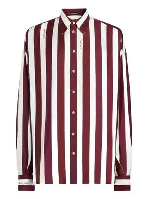 Dolce & Gabbana Striped Button Shirt - White