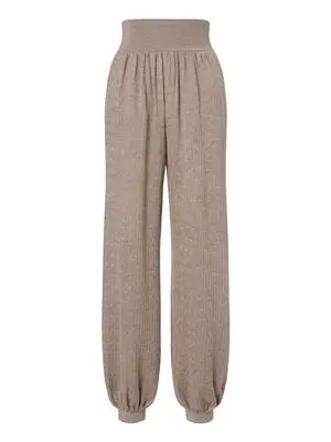 Loro Piana Cashmere And Silk Tapered Trousers - Beige