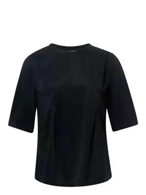 KUMANN YHJ KUMANN YHJ Black Panelled Ponte T-Shirt