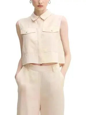 GAUDI Polo-collar Chest-pocket Shirt - Neutrals