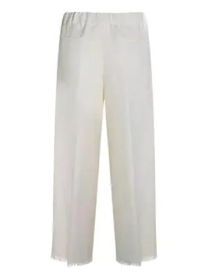 Antonelli Firenze Antonelli Elasticated Frayed Trousers Neutrals