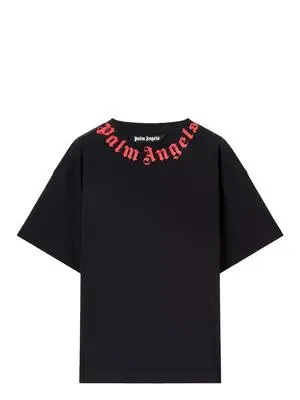 Palm Angels Logo Neck T-shirt - Black